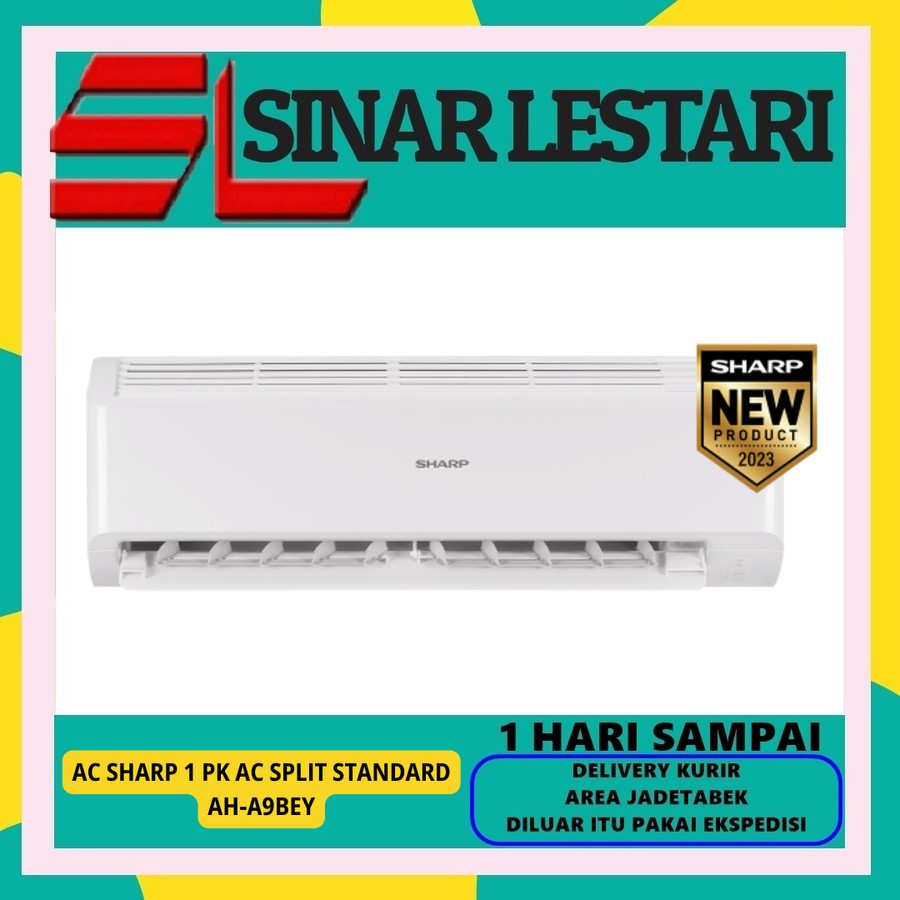 Jual AC SHARP AH-A9BEY 1 PK AC SPLIT STANDARD W/ GARUDA WING AIRFLOW & SUPER JET MODE | Shopee ...