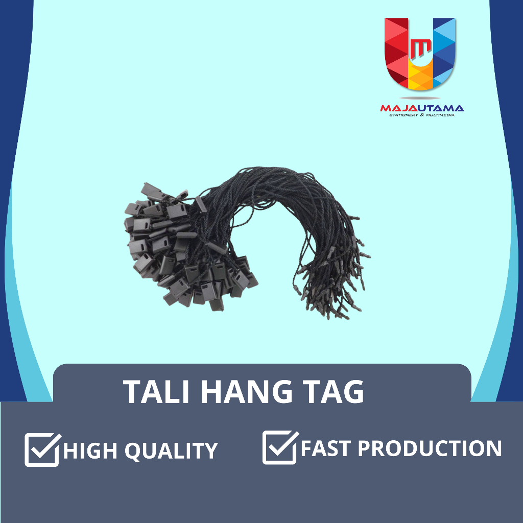 Jual Tali Hangtag Tali Handtag Merk Hitam dan Putih Premium Loop Pin ...