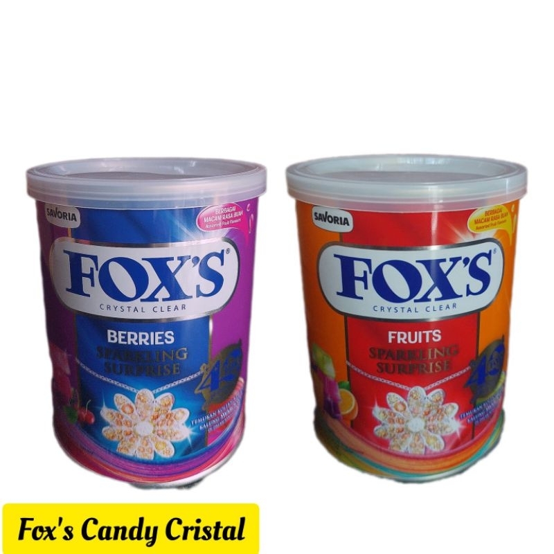 Jual Permen Fox's Crystal Clear Kaleng 170gr Savoria | Shopee Indonesia
