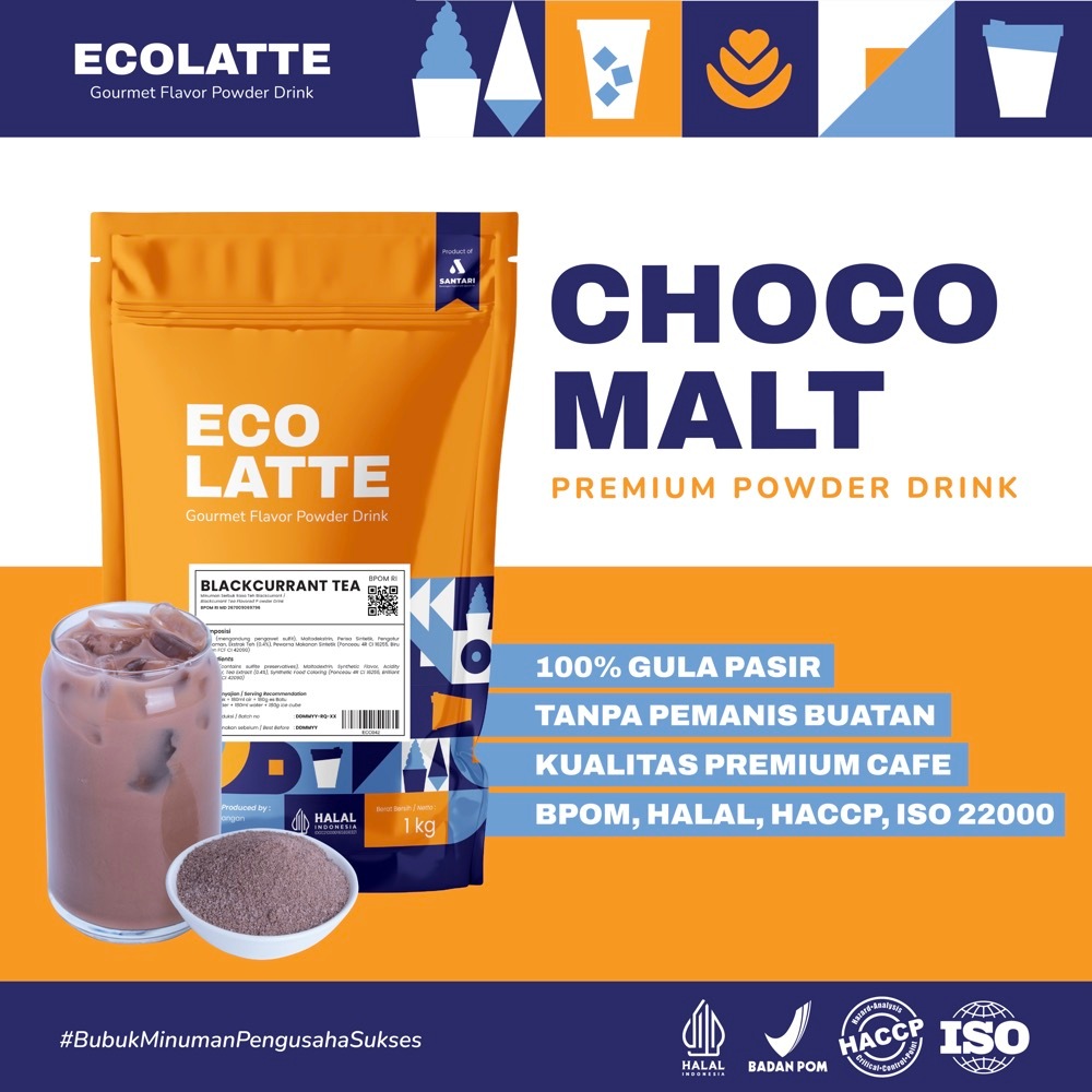 Jual CHOCO MALT BUBUK MINUMAN ECOLATTE 1 KG PREMIUM Powder Drink Enak ...
