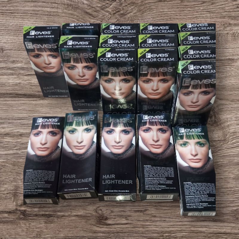 Jual cat rambut feves color cream 60ml | Shopee Indonesia
