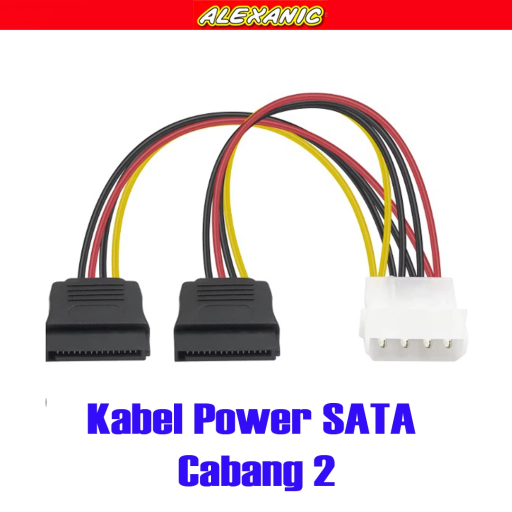 Jual Kabel Power SATA Cabang 2 | Kabel Power SATA Split 2 | Kabel Power ...