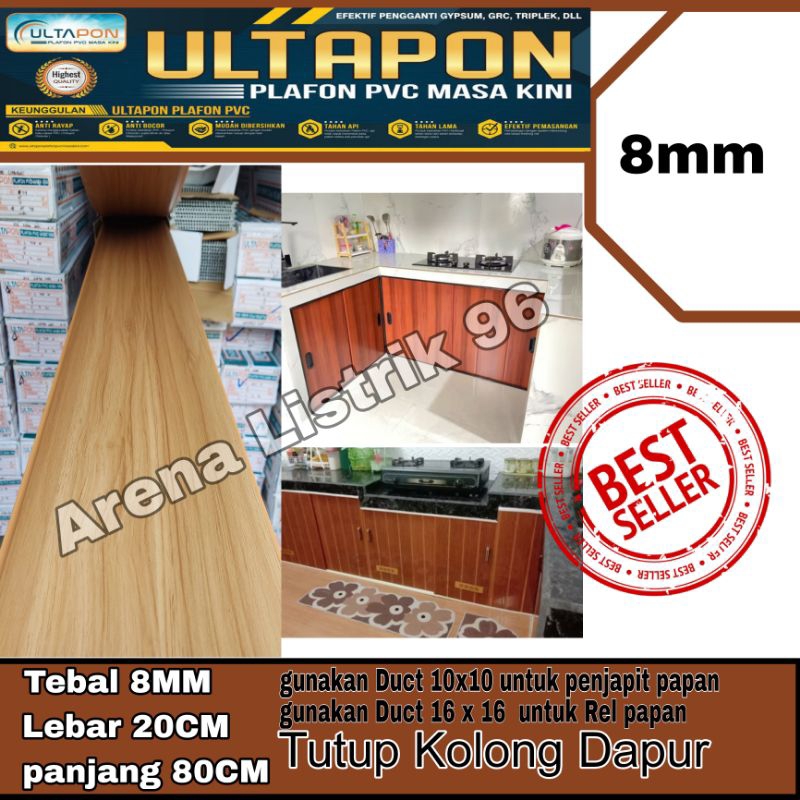 Jual PVC board / Papan PVC 8mm Tutup kolong dapur ULTAPON panjang 80Cm ...