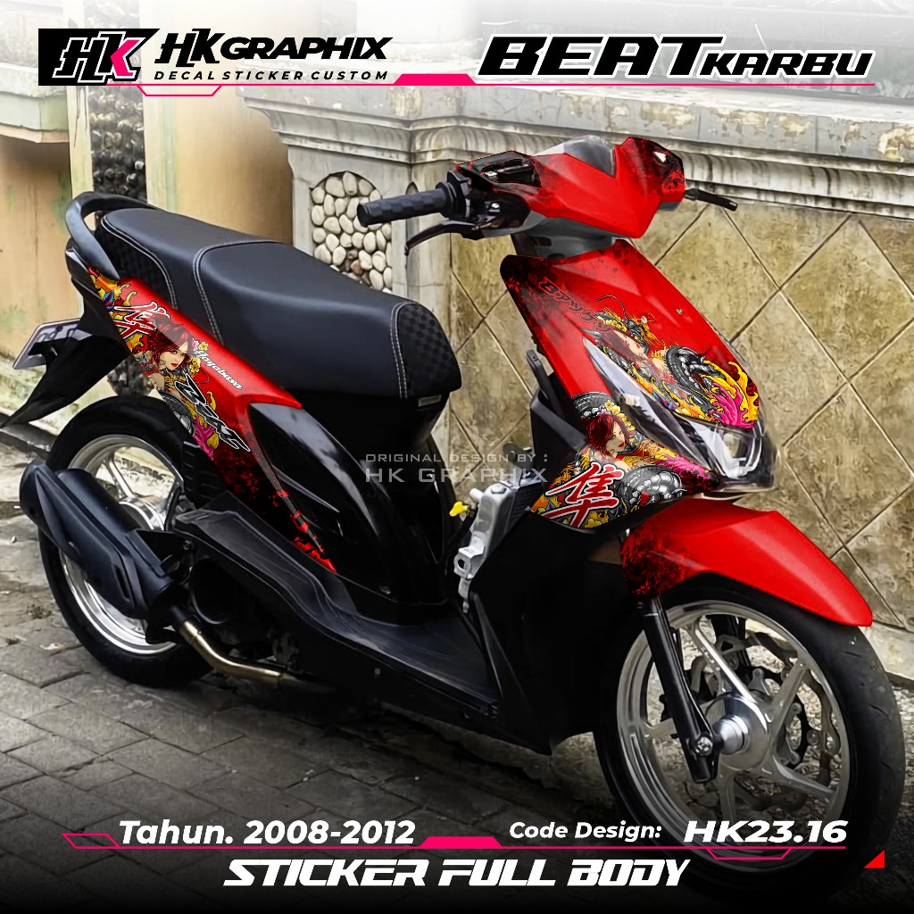 Jual COD Decal Sticker Full body Honda Beat Karbu 2008 2009 2010 2011 ...