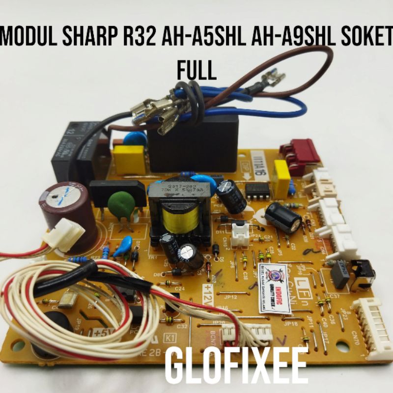 Jual PCB AC SHARP MODUL AC SHARP R32 AH-A5SHL AH-A9SHL SOKET FULL ...