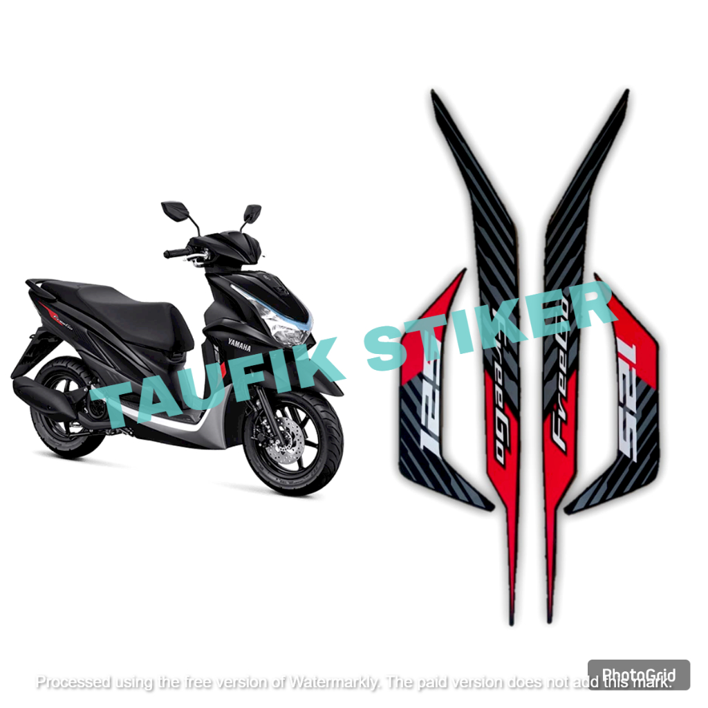 Jual STIKER STRIPING LIS LES BODY MOTOR FREEGO 2022 VARIASI FULL HITAM ...