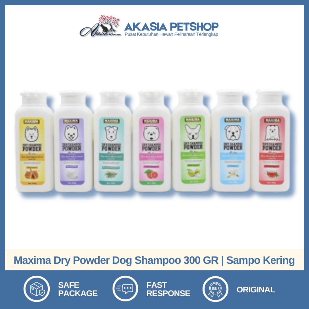 Jual Maxima Dry Powder Dog Shampoo 300gr | Sampo Kering Dry Shampoo ...