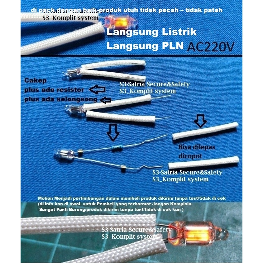 Jual asli bagus cakep Led Lampu Neon Mini ada bungkus selongsong sleeve ...