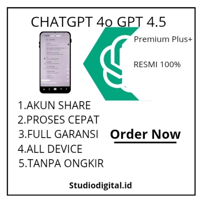 Jual asli ChapGPT 4.5 Premium+ 1 Bulan bergaransi | Shopee Indonesia