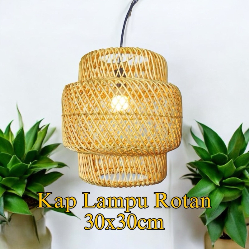 Jual Kap Lampu Rotan Motif Permen - Lampu Rotan - Kap Lampu Hias ...