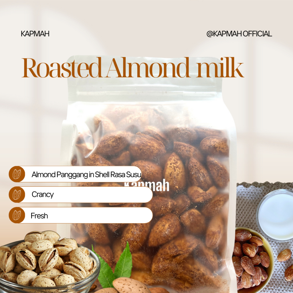 Jual Kacang Almond Cangkang Susu (Almond Nuts in Shell Milk Flavor) 250 ...