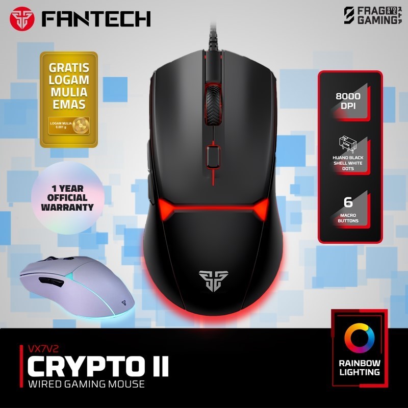 Jual Fantech VX7 V2 / VX7-V2 / VX-7V2 VX7V2 Wired Gaming Mouse With ...