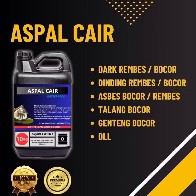 Jual aspal cair 20kg cat pelapis anti bocor aspal emulsion for ...