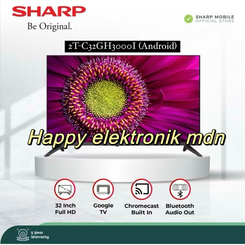 Jual Sharp TV 2T-C32GH3000i LED Digital TV 32 Inch / Google Android TV ...