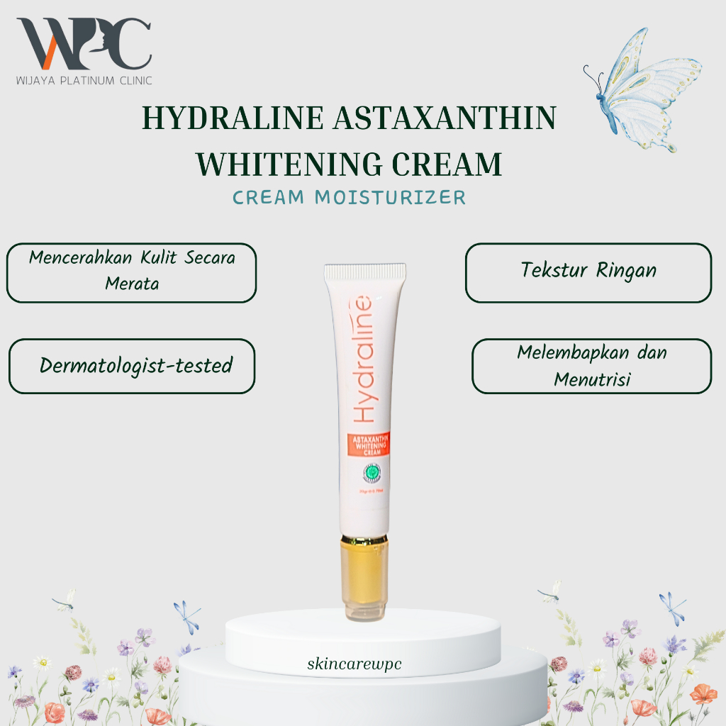 Jual Hydraline Astaxanthin Whitening Cream 20gr - Moisturizer Cream ...