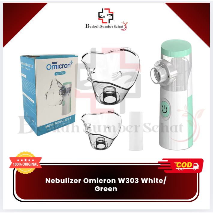 Jual Alat Mesh Nebulizer Portable W303 White/Green/ Nebu Plus Cairan ...