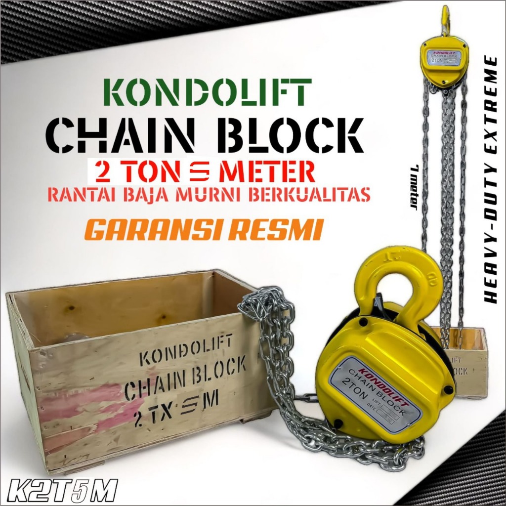 Jual KOND0L1FT JAPAN CHAIN BLOCK 2 TON 5 METER KATROL KEREKAN ALAT ...