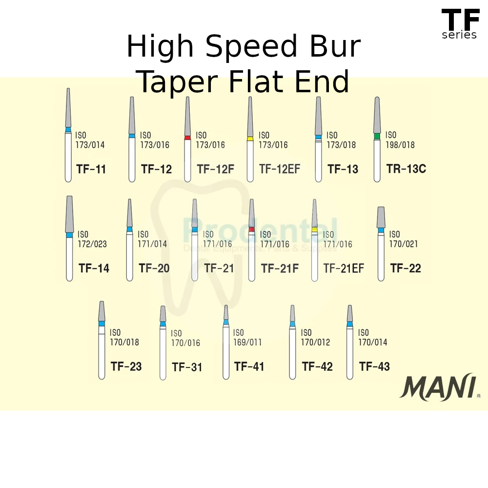 Jual Dental tappered fissure flat end bur / dental diamond bur gigi ...