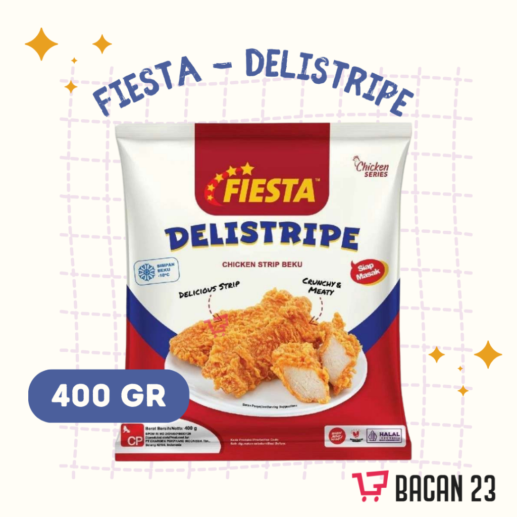 Jual Fiesta Delistripe Chicken Strip Beku (400 Gr) Frozen Food Bacan23 ...