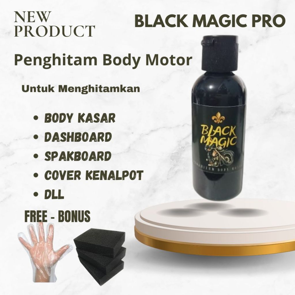 Jual Black Magic Penghitam Body Trim Motor botol 70ML/Semir Ban motor ...