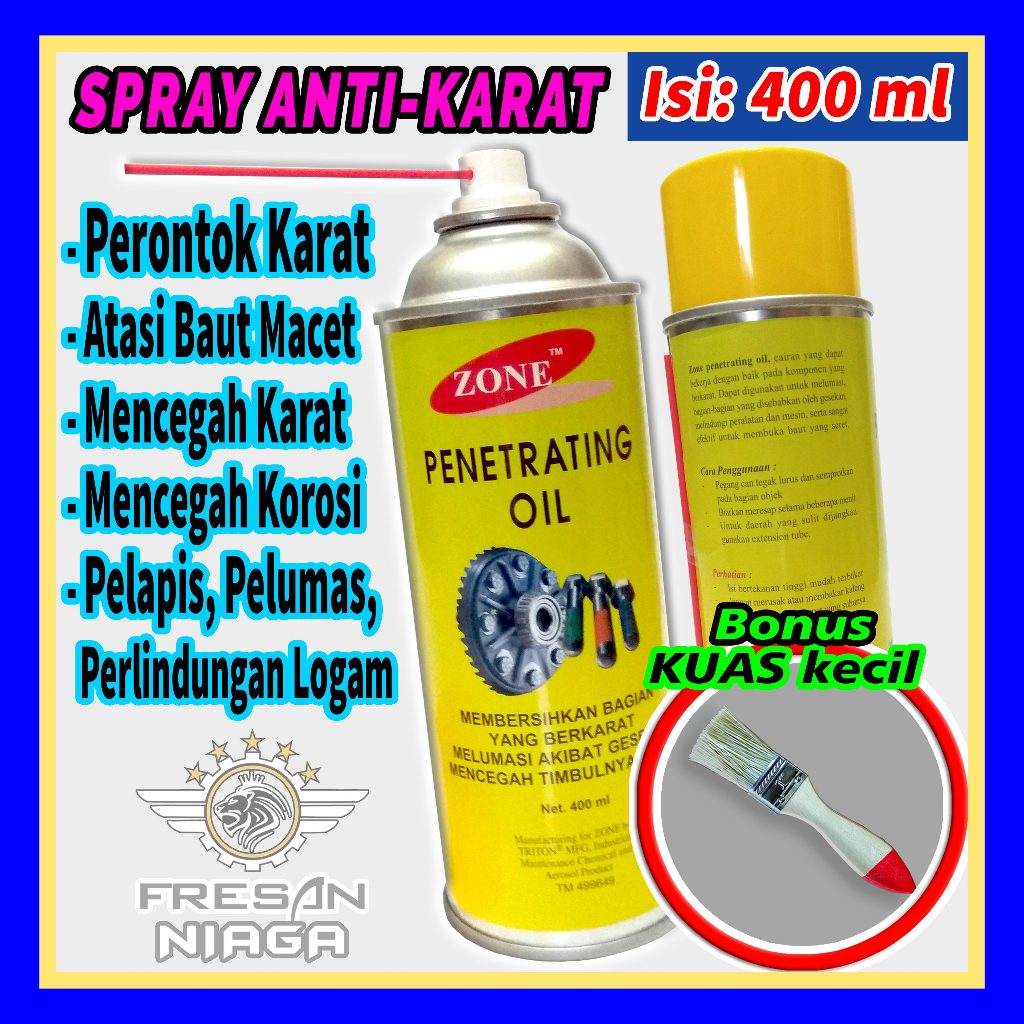 Jual Spray Anti Karat Pembersih Karat Mencegah Karat Perontok Karat ...