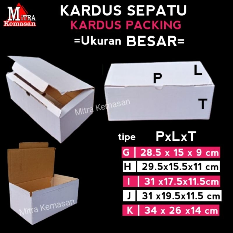 Jual KARDUS KOTAK BOX KARTON DUS DOS CORRUGATED DIE CUT PUTIH BESAR ...