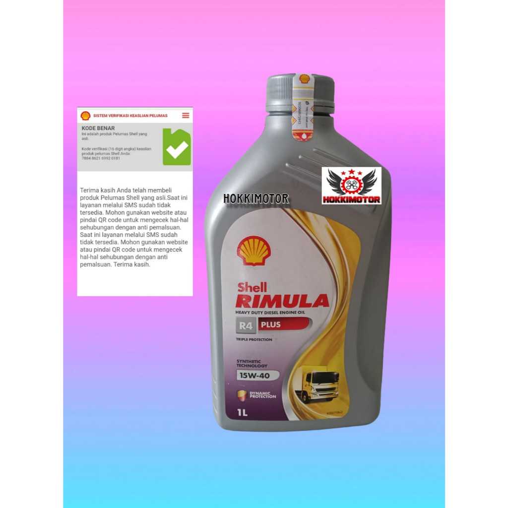 Jual SHELL RIMULA R4 PLUS 15W-40 1 LITER ORIGINAL | Shopee Indonesia