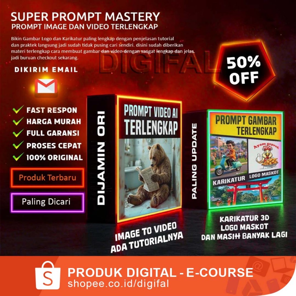 Jual Super Prompt Mastery: Kelas Prompt Gambar & Video AI Terlengkap ...