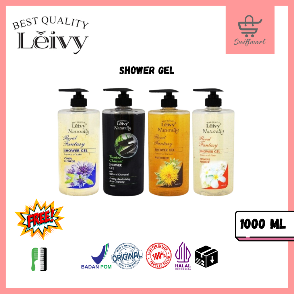 Jual LEIVY NATURALLY SHOWER GEL (1000 ML) | Leivy Sabun Mandi | Shopee ...