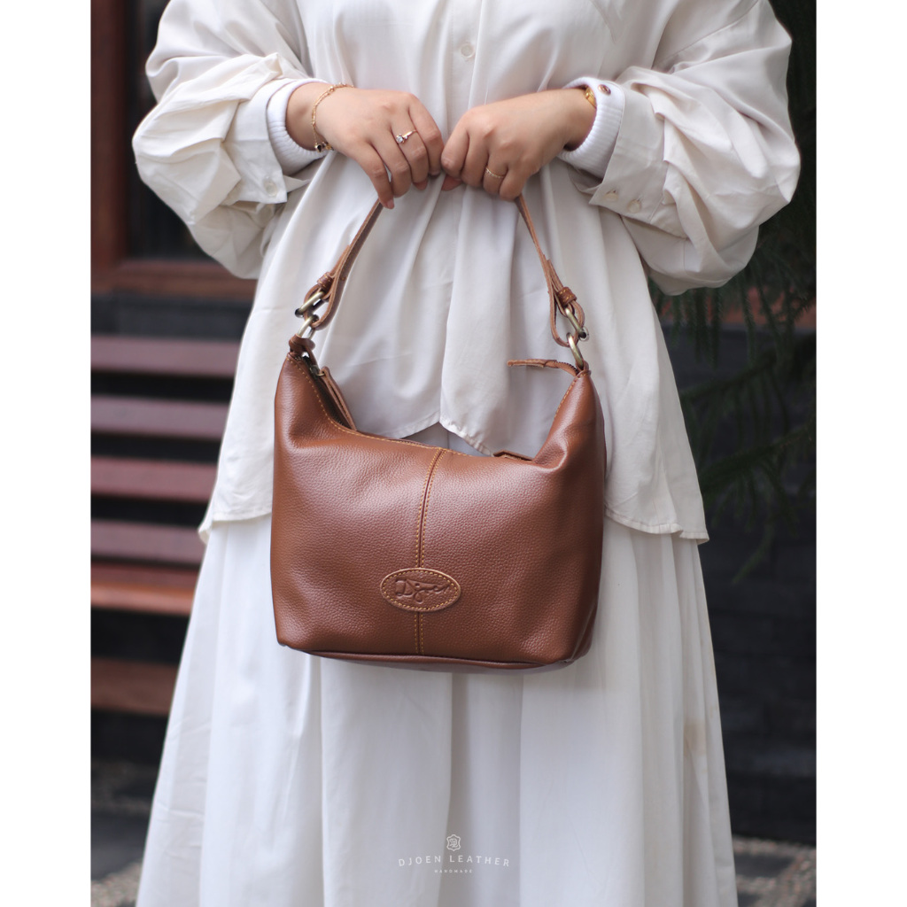 Jual djoen leather tas wanita kulit model 2in1 tas nabila muat banyak ...