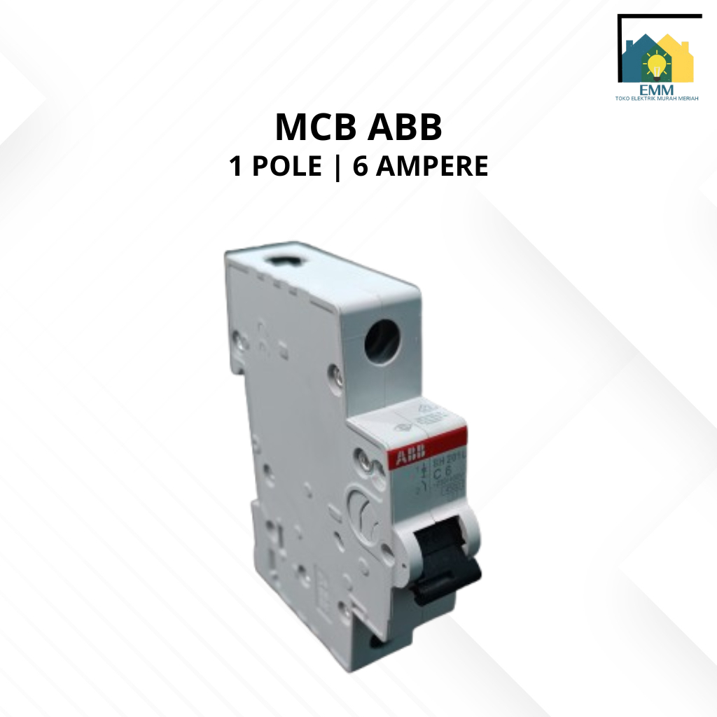 Jual MCB 1P 6A | MCB 1 Pole 6 Ampere | MCB ABB 1P 6A | MCB ABB 1 Pole 6 Ampere | Miniature ...