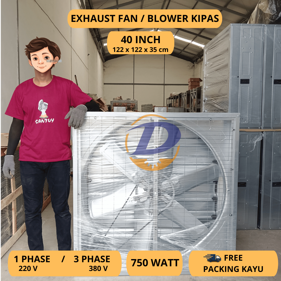 Jual Blower Kipas Exhaust Fan 40 inch untuk gudang / Kandang Ayam close ...