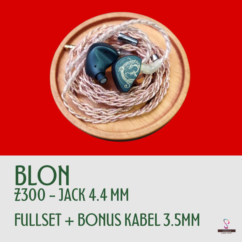 Jual BLON X HBB Z300 10mm Silicone Dynamic Driver - BLUE, 4.4mm NO MIC & BONUS 3.5mm Cable ...