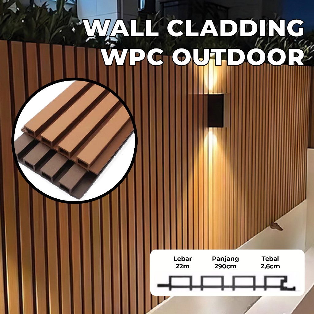 Jual WPC Outdoor Wood Panel Kisi Kisi WallPanel Dinding /Pagar /Wall Panel Exterior Rumah Motif ...