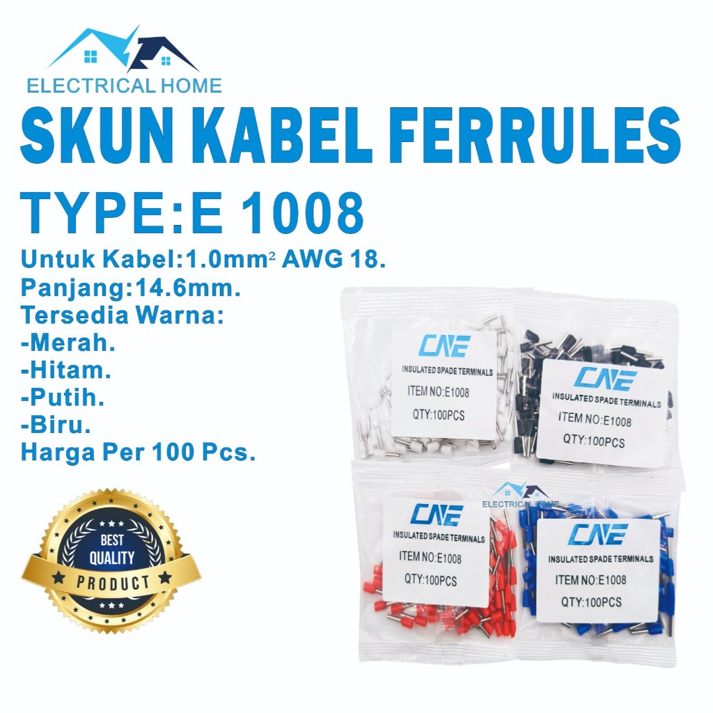 Jual SKUN KABEL FERRULES WARNA E1008 1mm. | Shopee Indonesia