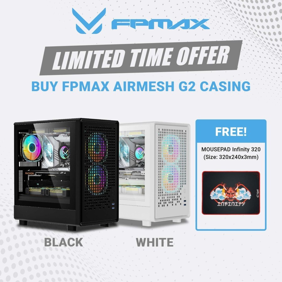 Jual CASING FPMAX AirMesh G2 | Micro ATX Gaming Case | Shopee Indonesia