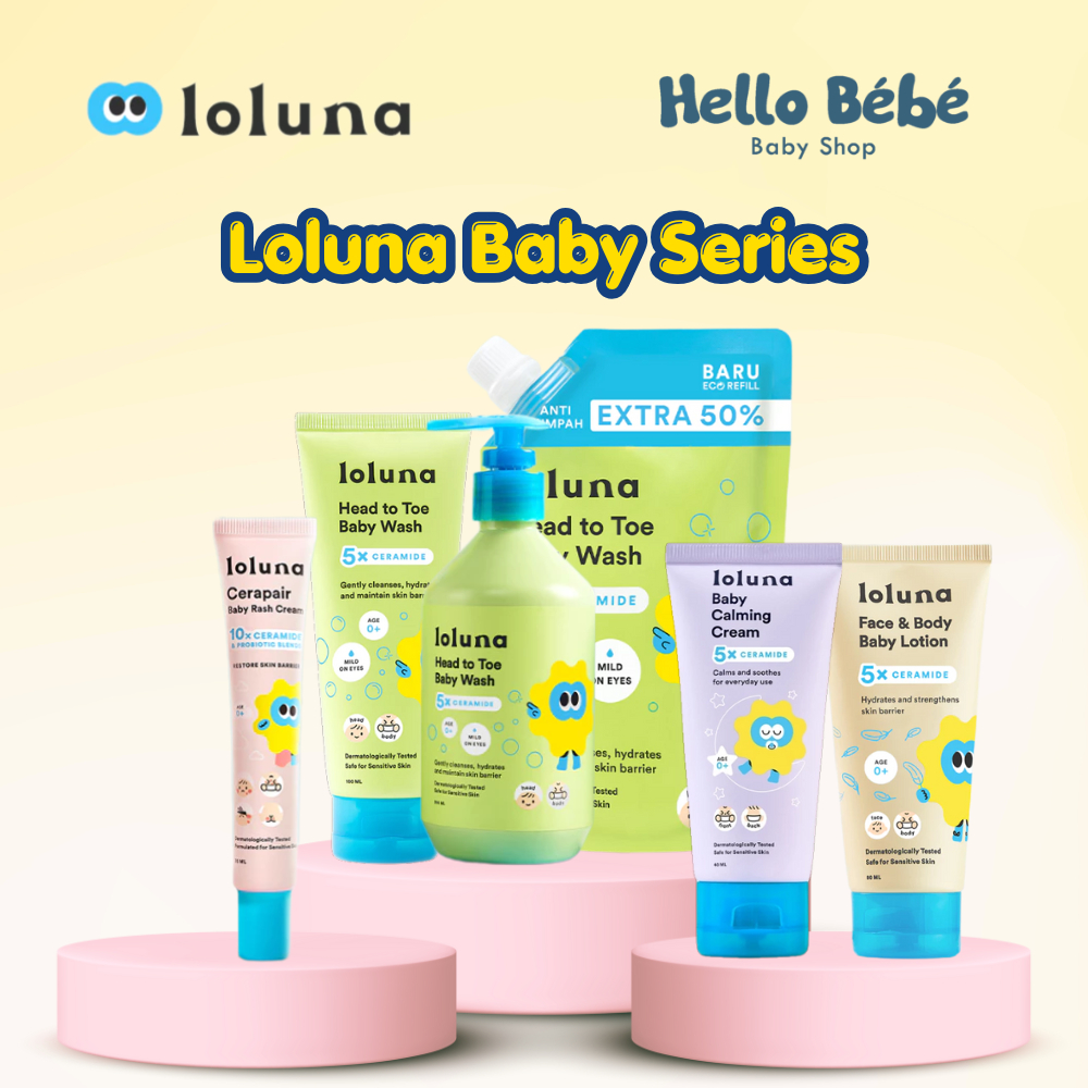 Jual Loluna Head to Toe Baby Wash / Face Body Lotion / Hair Lotion ...