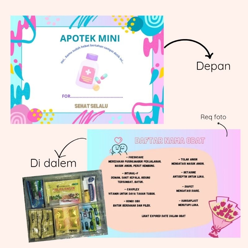 Jual apotek mini buat pacar buat ayang gift box lengkap custom buat ...