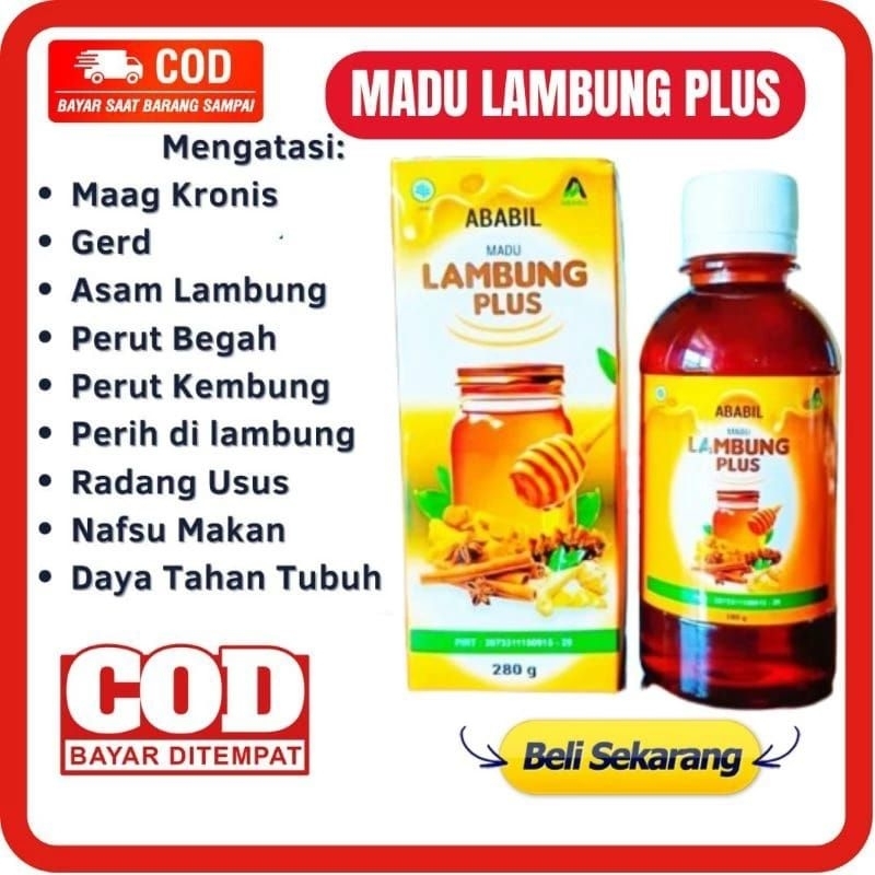 Jual MADU LAMBUNG PLUS 280 GR - MADU HERBAL LAMBUNG Obat Maag Kronis Madu Asam Lambung Madu ...