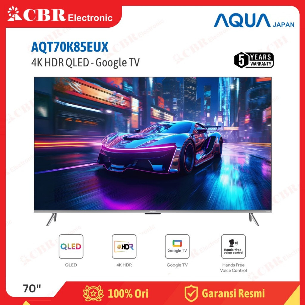 Jual TV AQUA 70 Inch LED AQT70K85EUX ( 4K UHD QLED Voice Control-Google ...
