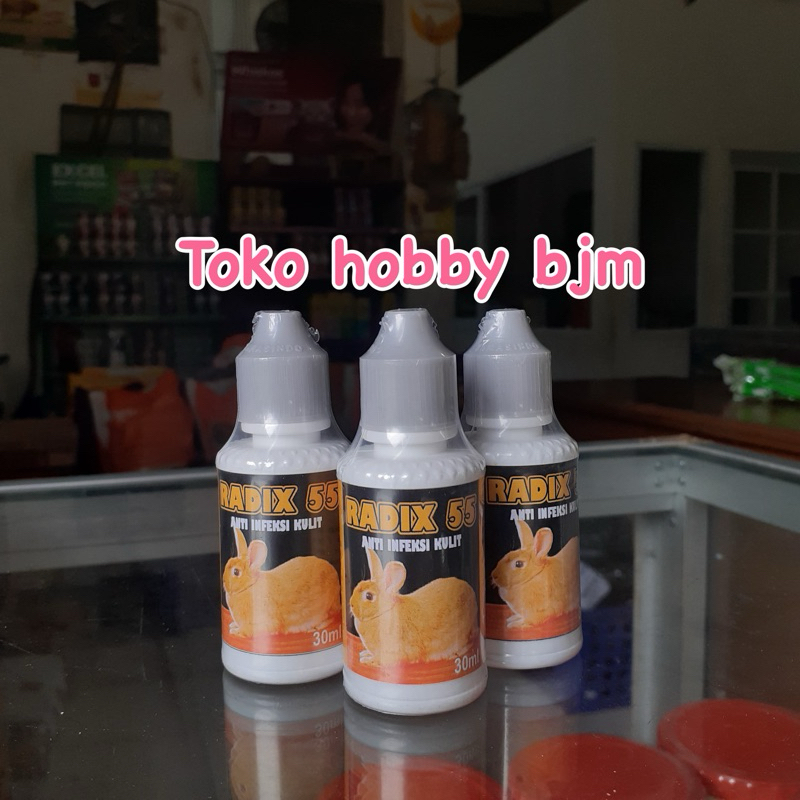 Jual radix 55 kelinci - obat anti scabies luka kelinci - infeksi kulit ...