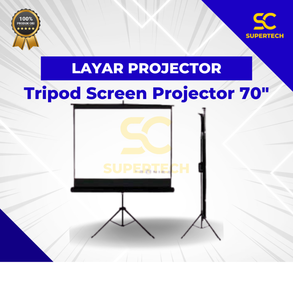 Jual Layar Tripod Screen Projector 70 inch | Shopee Indonesia