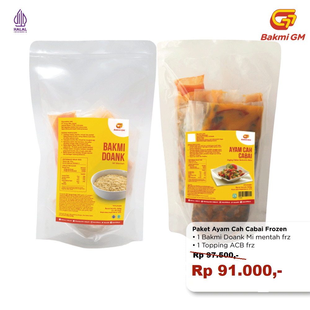 Jual Bakmi GM - Paket Bakmi GM Ayam Cah Cabai (Frozen) | Shopee Indonesia