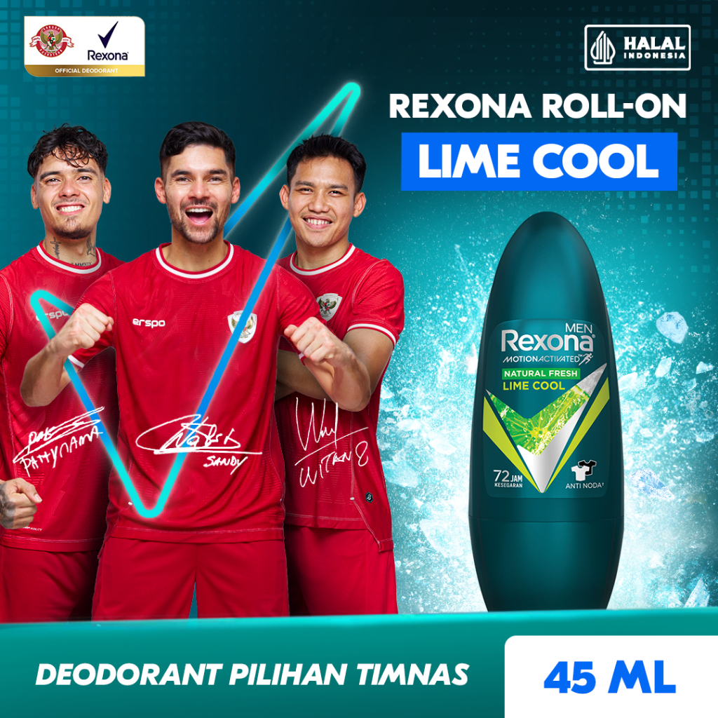 Jual Rexona Men Roll On Natural Fresh Lime Cool 45ml | Shopee Indonesia