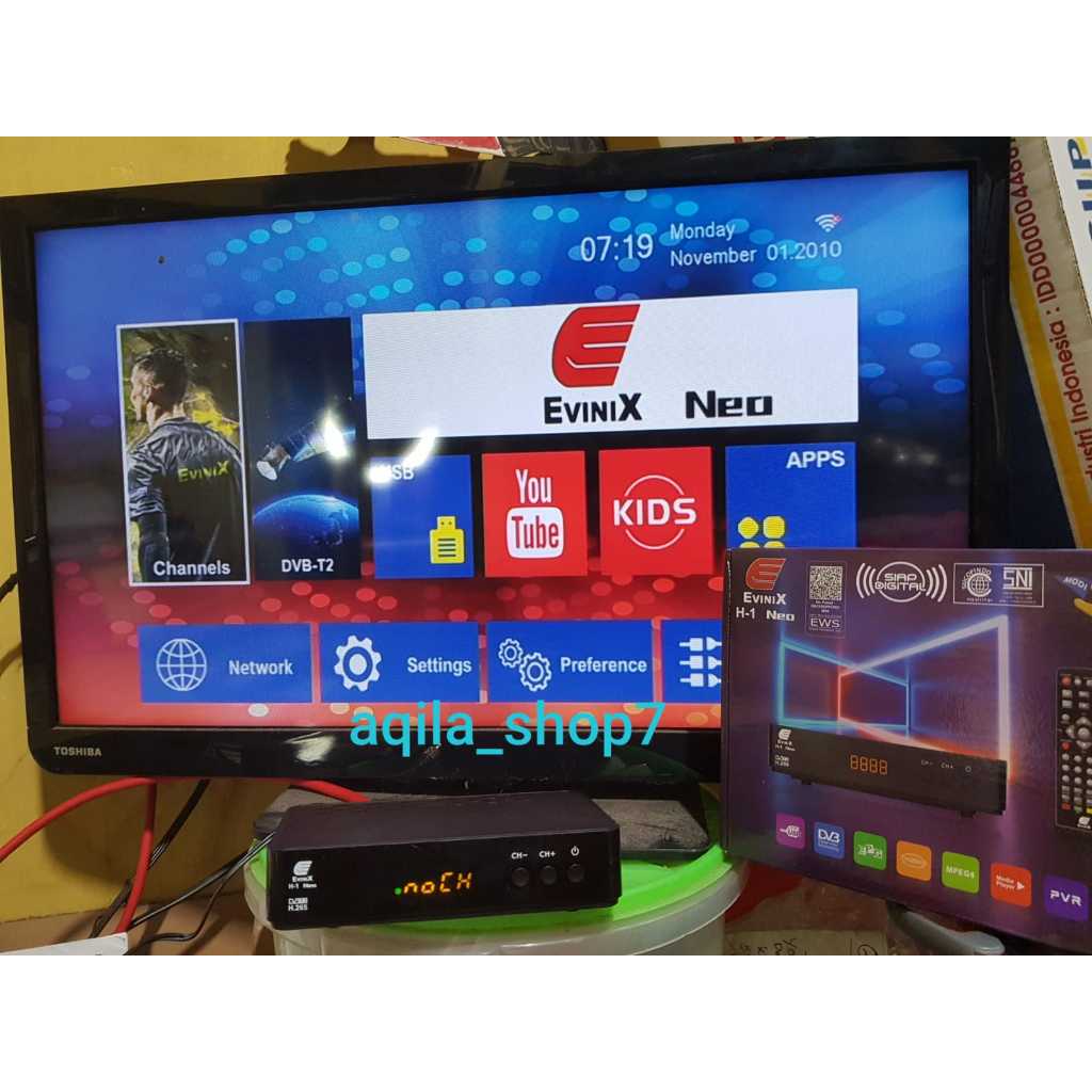 Jual SET TOP BOX NEXTRON CBM FREEBOX H-1 SE EVINIX NEO DVB T2 SNI ...