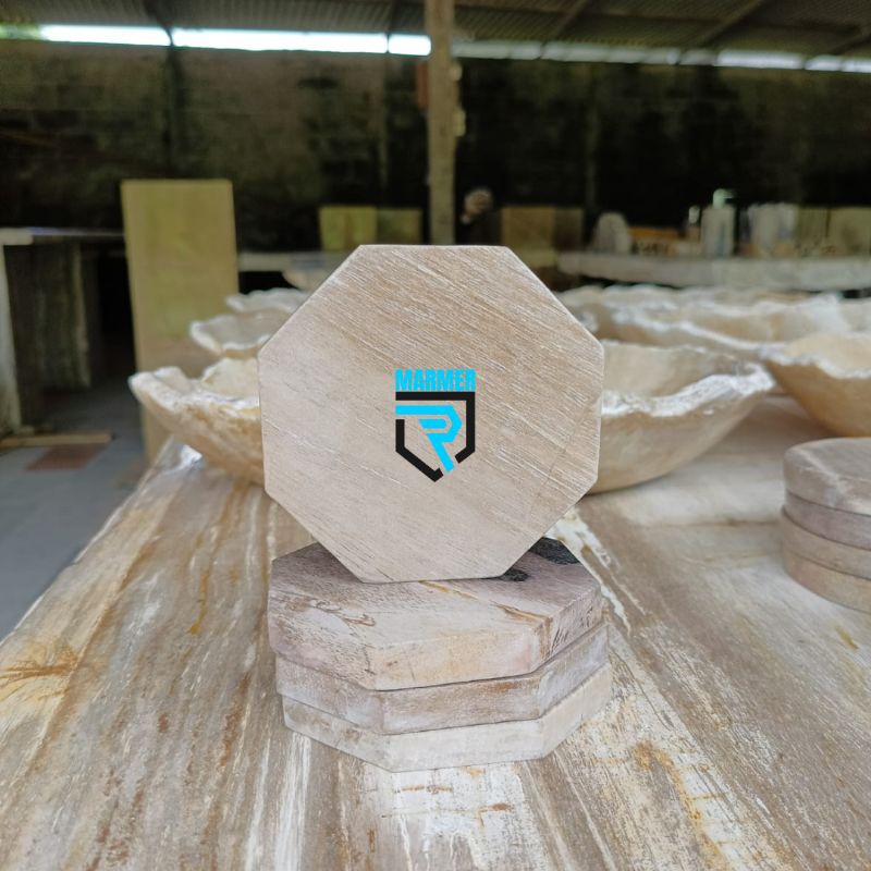 Jual Coaster Tatakan persegi 8 Gelas minuman Bahan motif kayu coklat ...