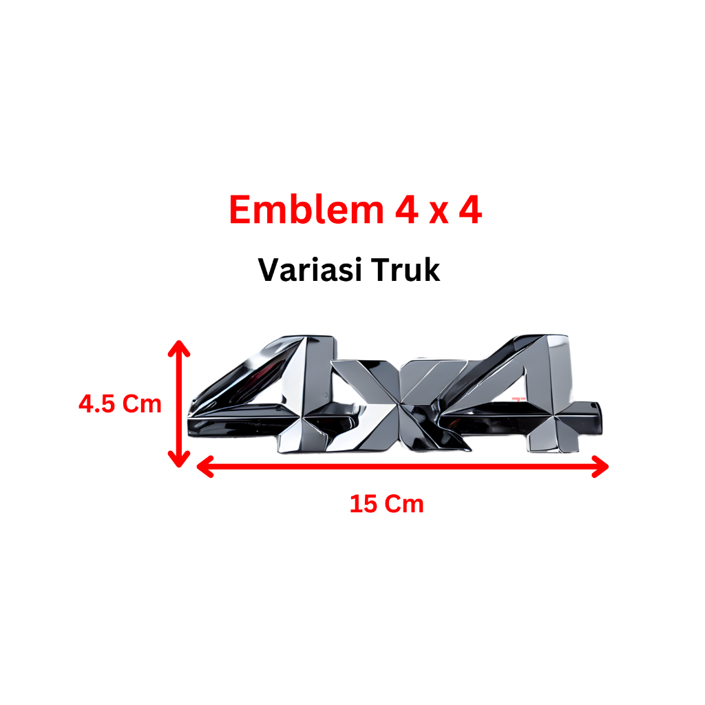 Jual Emblem Logo Mobil Tulisan 4 x 4 (4x4) untuk Variasi Jeep Jimny ...