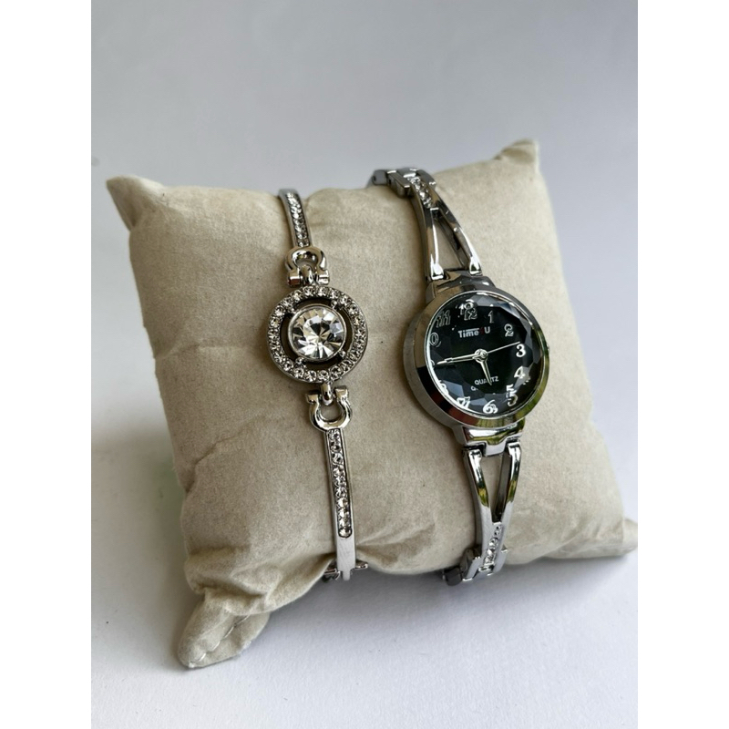 Jual JAM TANGAN RANTAI MINI+GELANG JAM TANGAN FASHIO | Shopee Indonesia