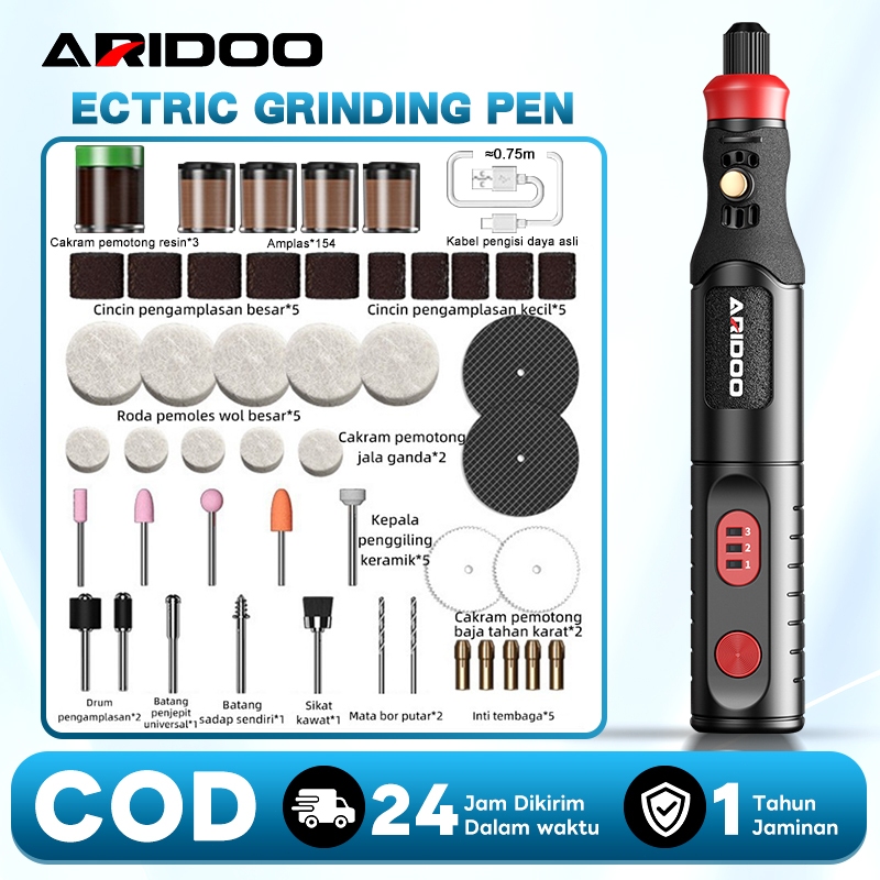 Jual ARIDOO Bor Mini 12V DC 18000 RPM Mini Drill Electric Engraver ...