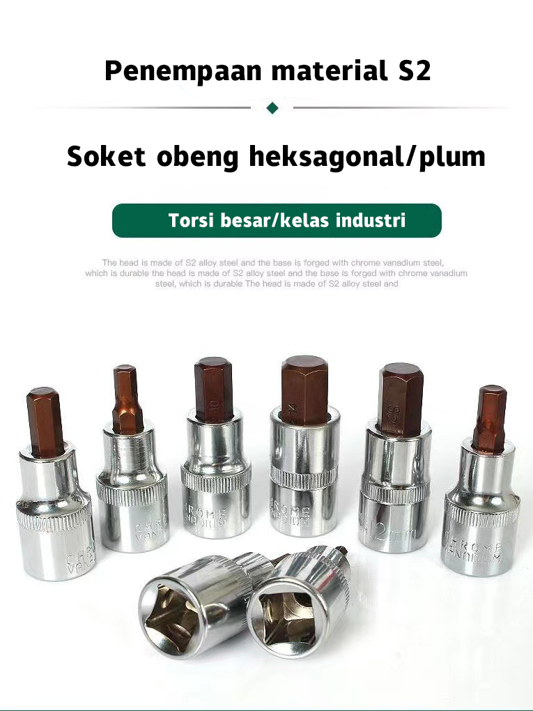 Jual SOKIN Tools 1/2'' Mata Kunci Shock Bintang T40 T45 Mata hexagonal ...